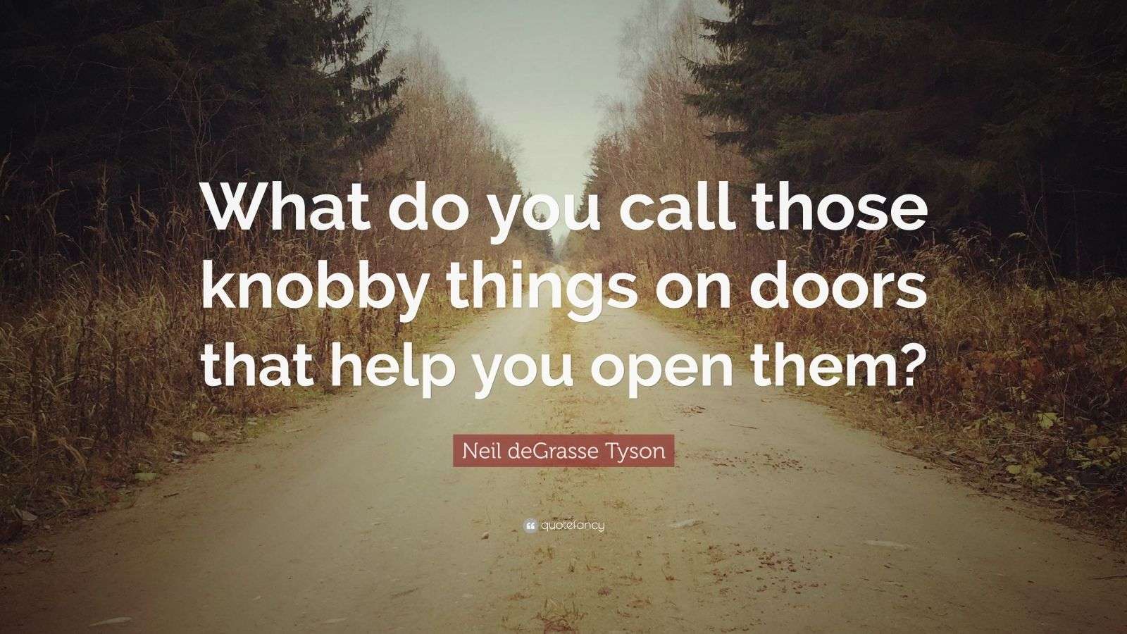 Neil deGrasse Tyson Quote: “What do you call those knobby things on ...