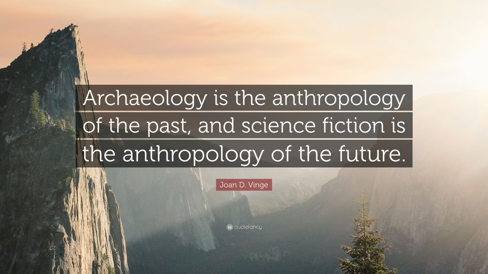 Joan D. Vinge Quote: “Archaeology is the anthropology of the past, and ...