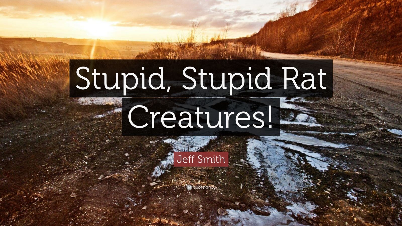 Jeff Smith Quote: “Stupid, Stupid Rat Creatures!”