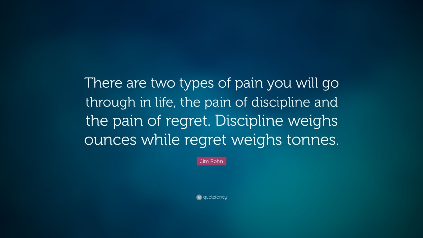 Jim Rohn Quote: “There are two types of pain you will go through in ...