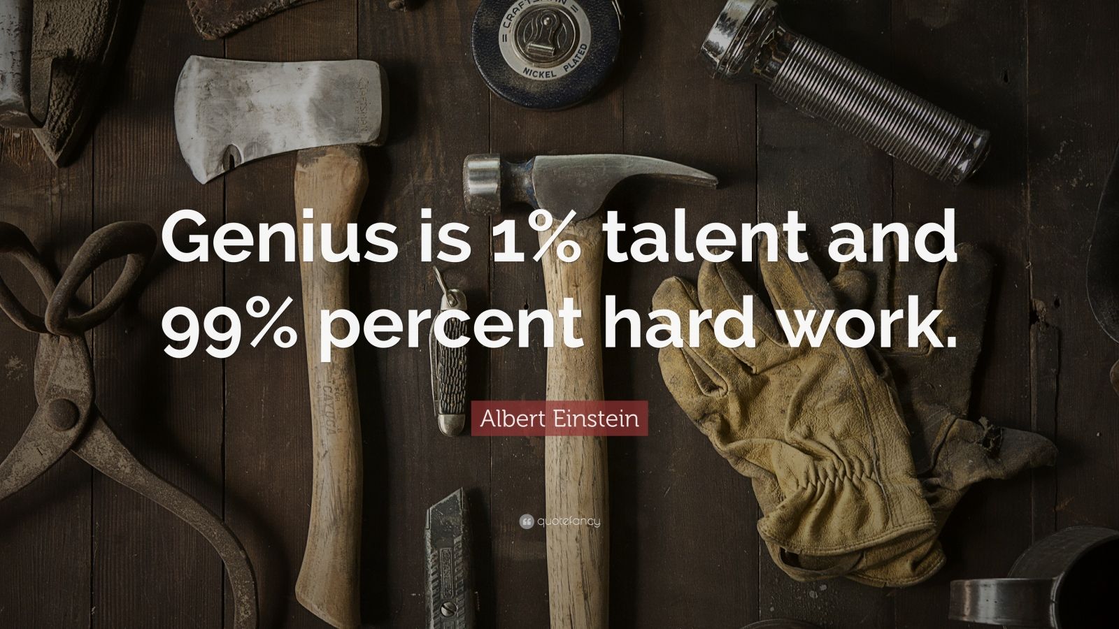 Albert Einstein Quote: “Genius is 1% talent and 99% percent hard work ...