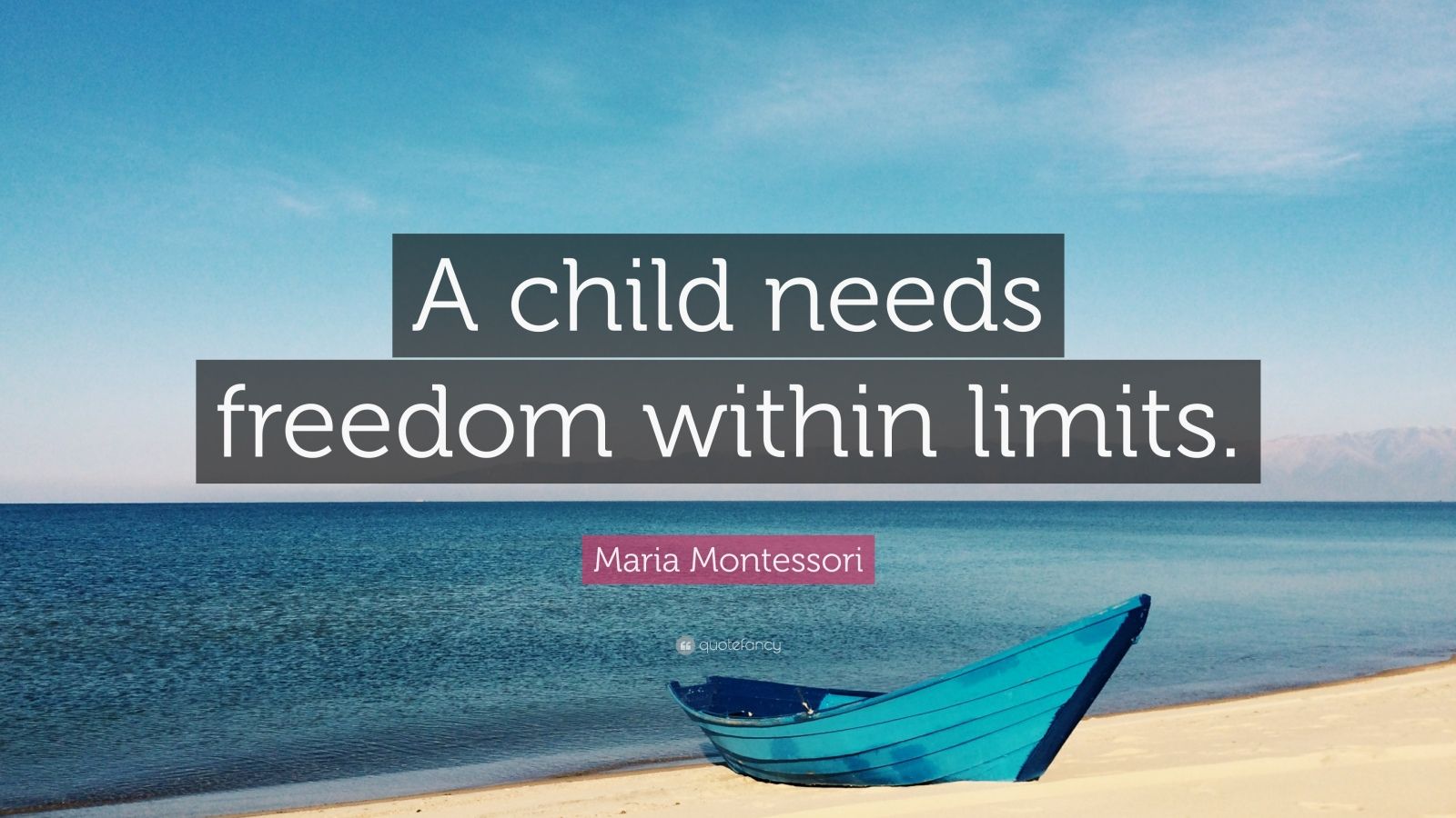 Maria Montessori Quote: “A child needs freedom within limits.” (12 ...