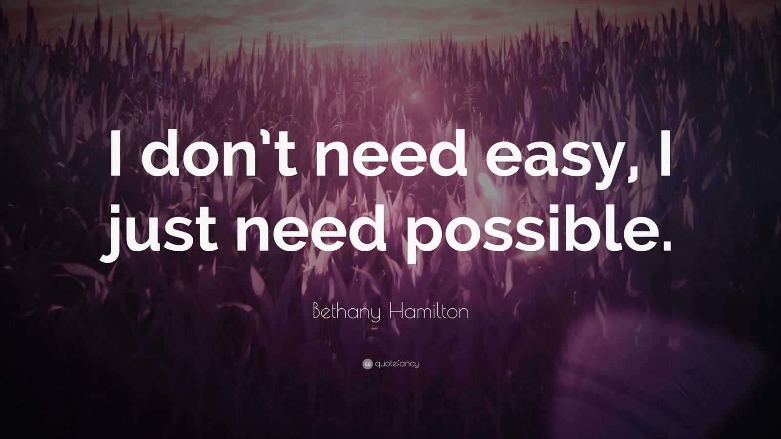 Bethany Hamilton Quote: “I don’t need easy, I just need possible.” (12 ...