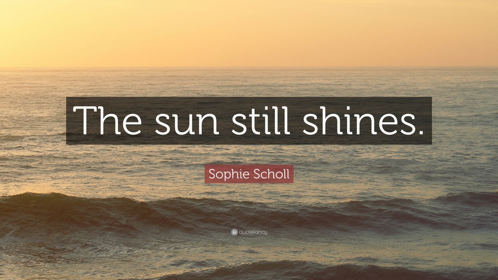 Sophie Scholl Quote: “The sun still shines.” (12 wallpapers) - Quotefancy