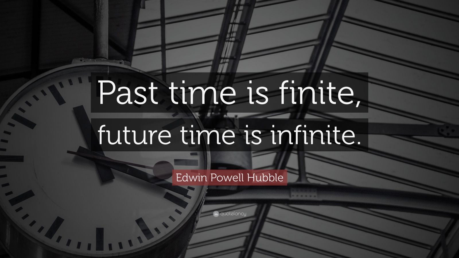 Edwin Powell Hubble Quote: “Past time is finite, future time is ...