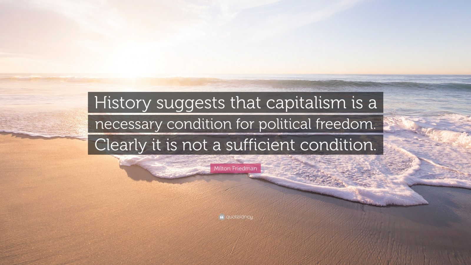 Milton Friedman Quote: “History suggests that capitalism is a necessary ...