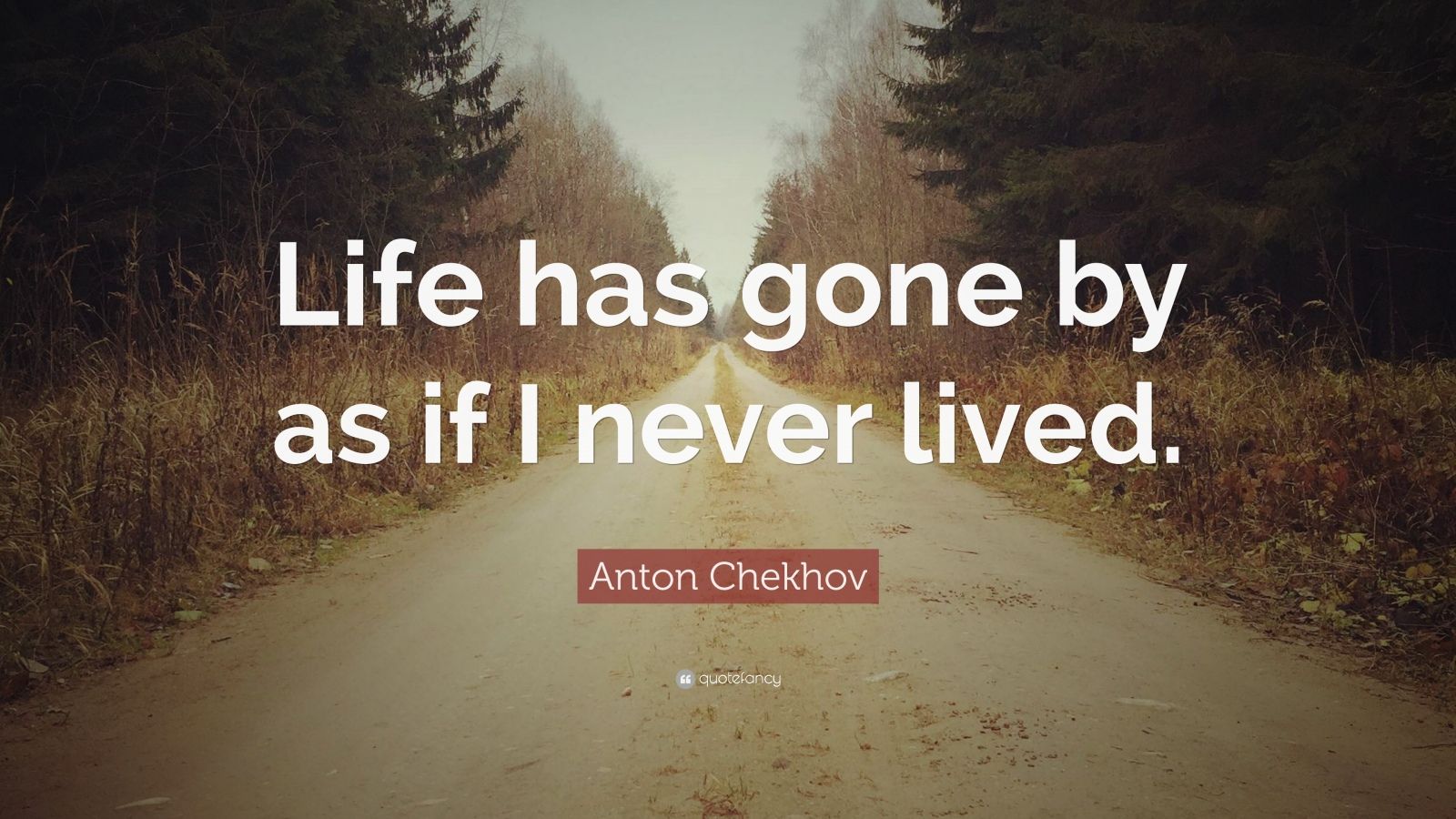 Anton Chekhov Quote: “Life has gone by as if I never lived.” (10 ...