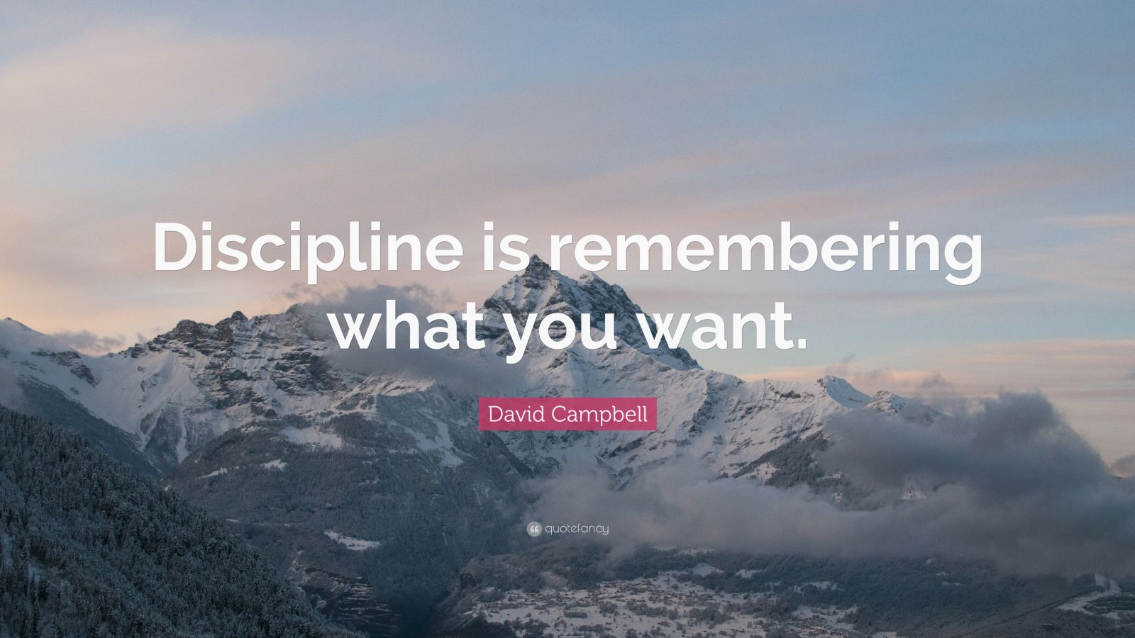 David Campbell Quote: “Discipline is remembering what you want.” (20 ...