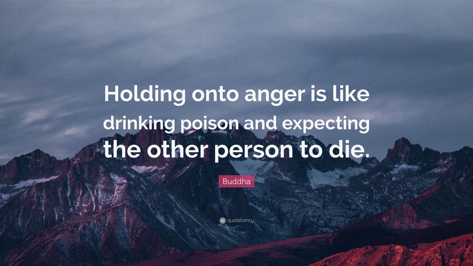 Buddha Quote: “Holding onto anger is like drinking poison and expecting ...