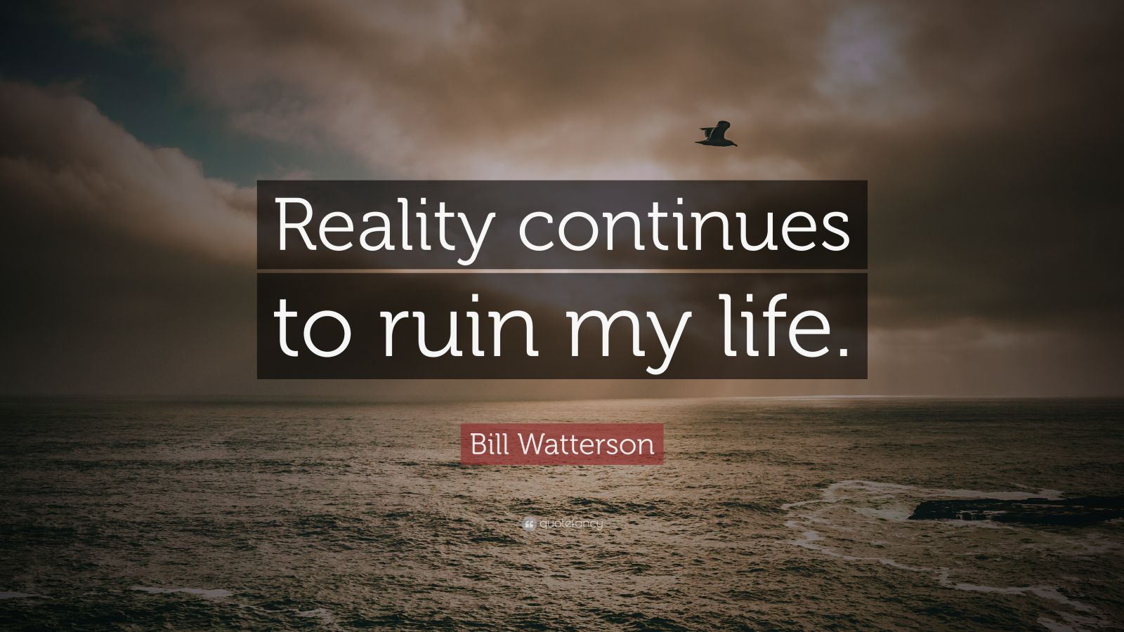 Bill Watterson Quote: “Reality continues to ruin my life.” (15 ...