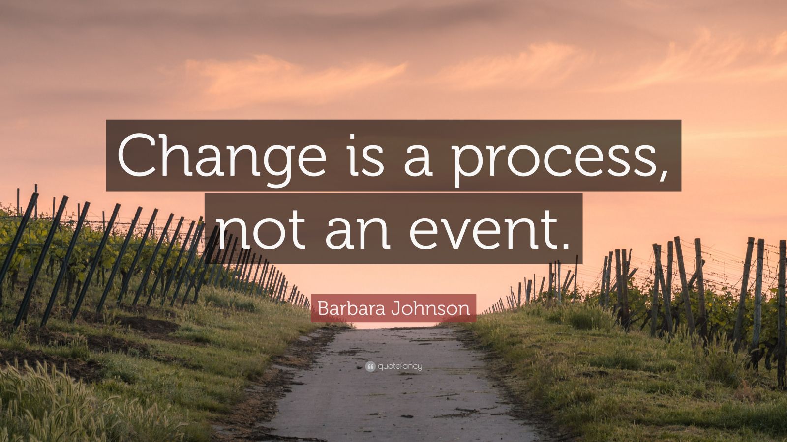 Barbara Johnson Quote: “Change is a process not an event.” (12 ...