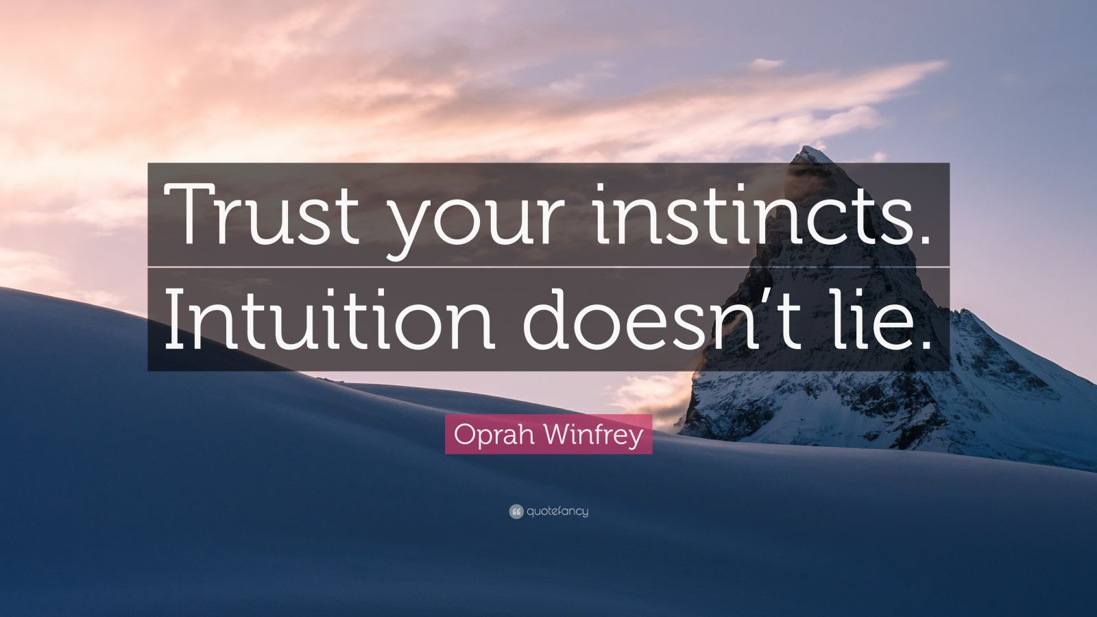 Oprah Winfrey Quote: “Trust your instincts. Intuition doesn’t lie.” (12 ...
