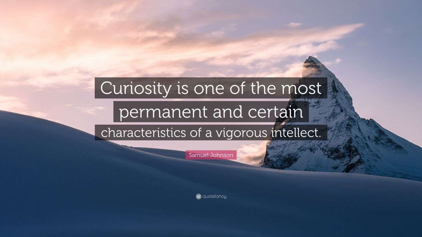 Samuel Johnson Quote: “Curiosity is one of the most permanent and ...