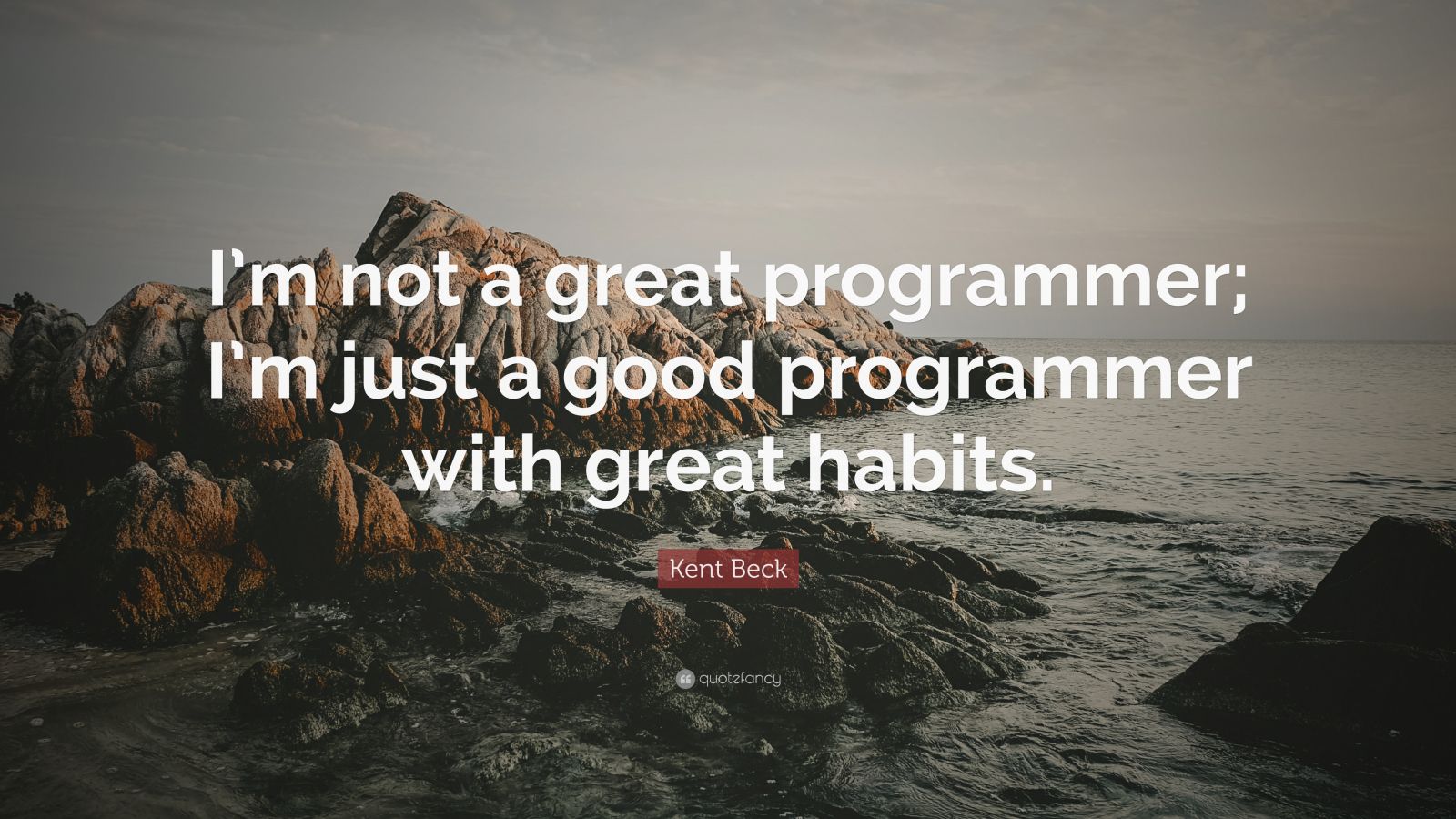 Kent Beck Quote: “I’m not a great programmer; I’m just a good ...