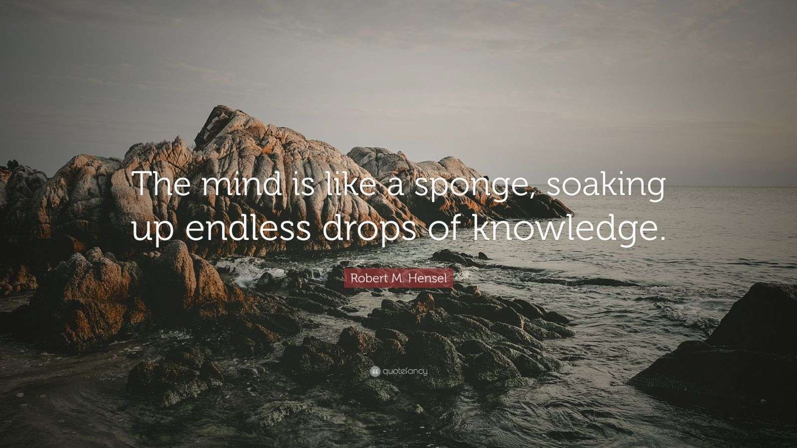 Robert M. Hensel Quote: “The mind is like a sponge, soaking up endless ...
