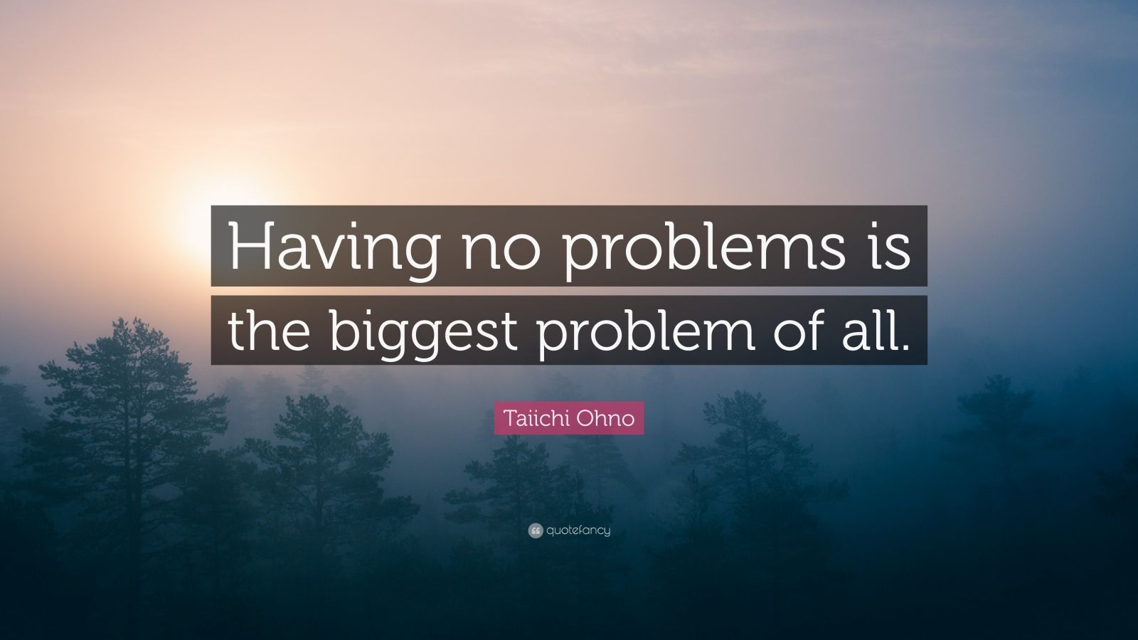 Taiichi Ohno Quote: “Having no problems is the biggest problem of all ...