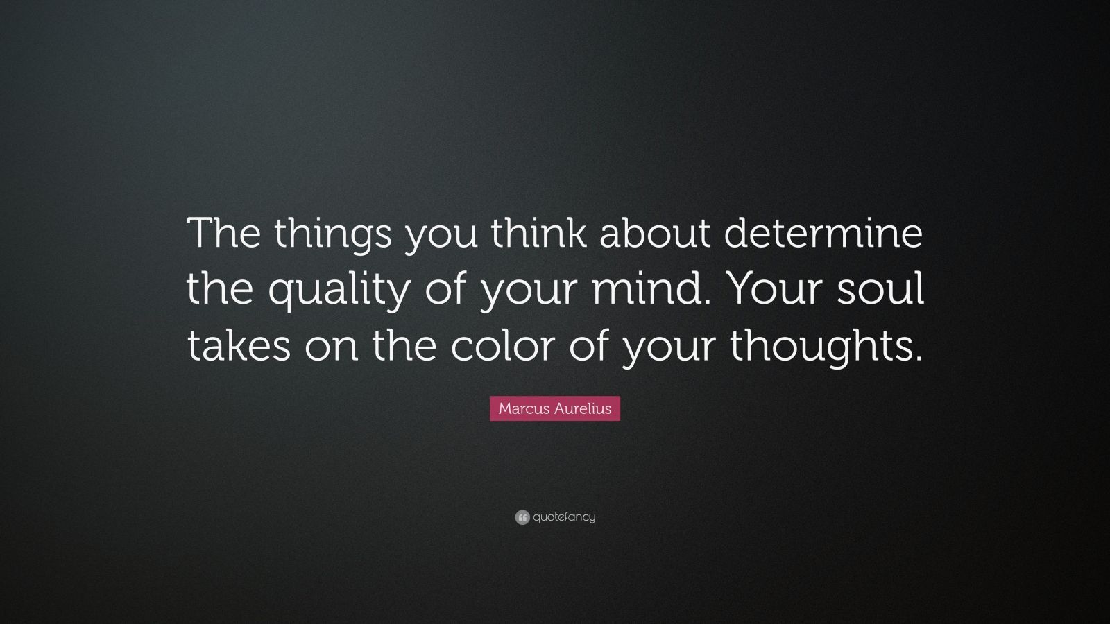 Marcus Aurelius Quote: “The things you think about determine the ...