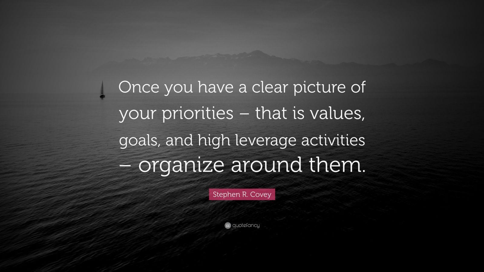 Stephen R. Covey Quote: “Once you have a clear picture of your ...