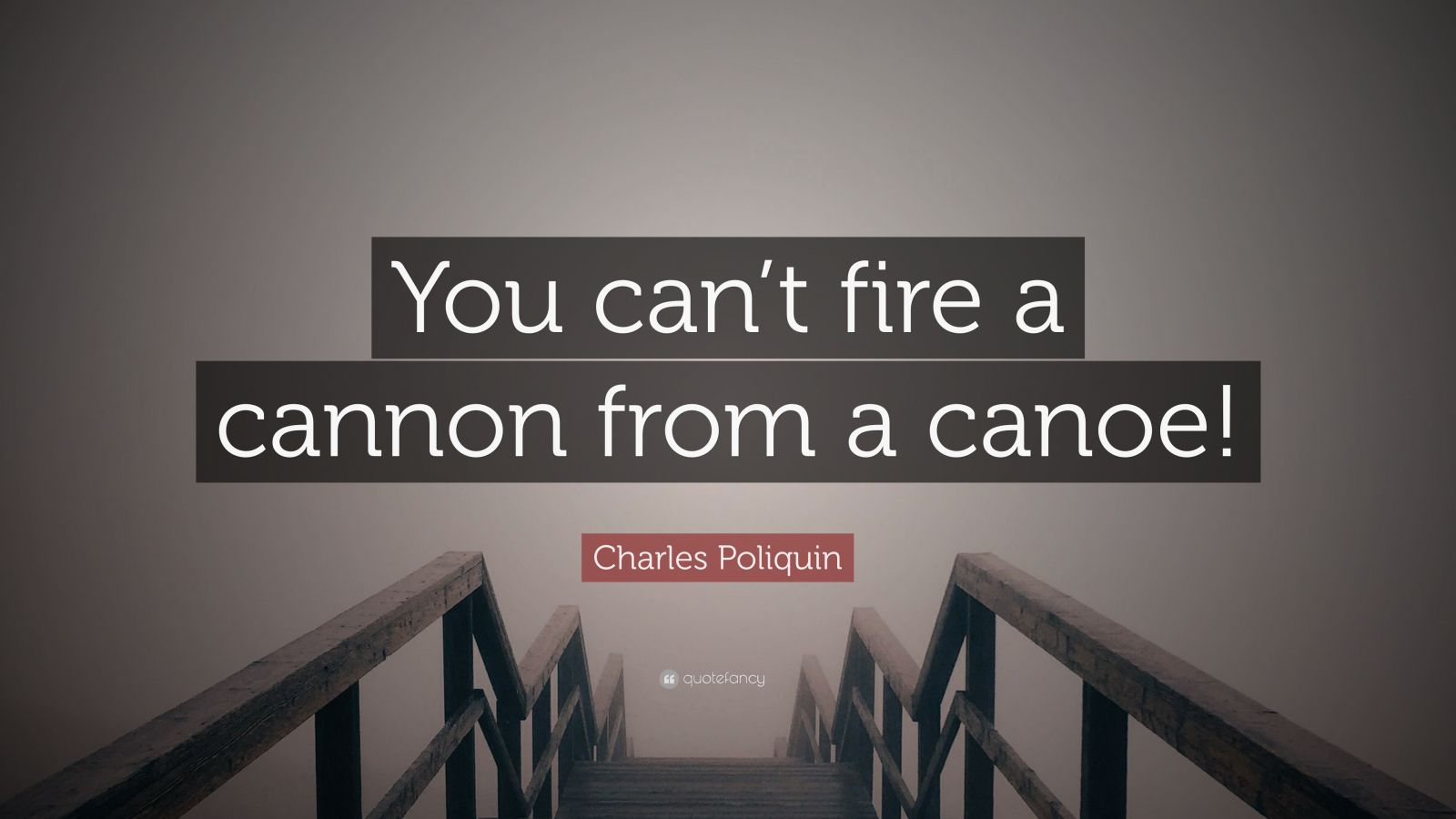 Charles Poliquin Quote: “You can’t fire a cannon, from a canoe!” (12 ...