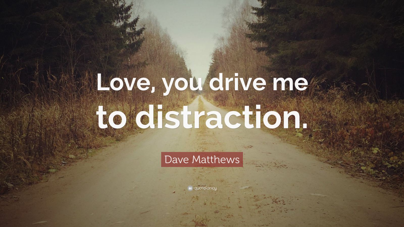 Dave Matthews Quote: “Love, you drive me to distraction.” (9 wallpapers ...