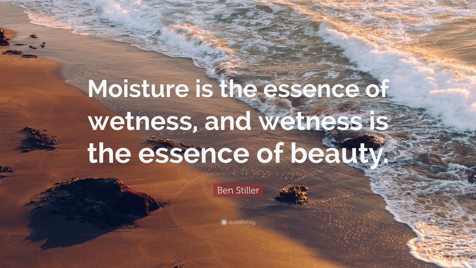 Ben Stiller Quote: “Moisture is the essence of wetness, and wetness is ...