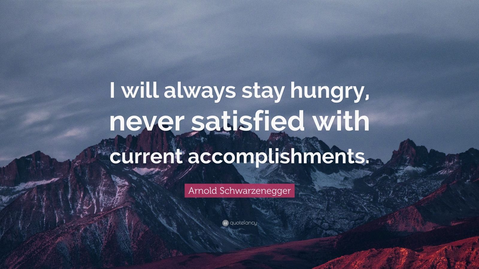 Arnold Schwarzenegger Quote: “I will always stay hungry, never ...