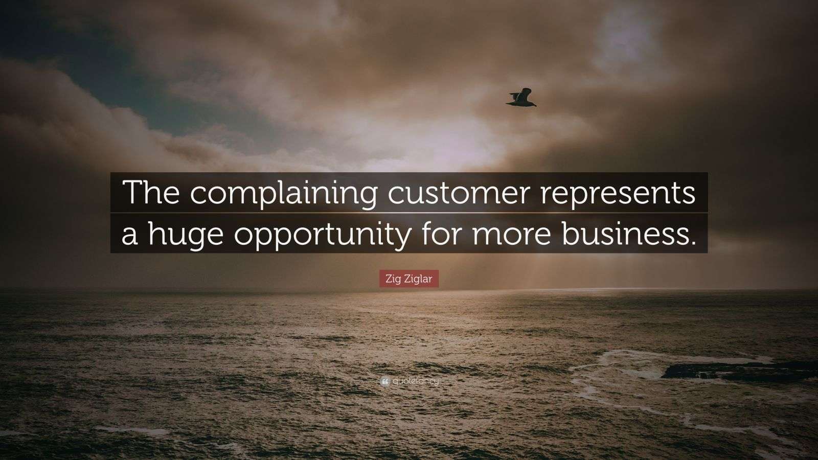 Zig Ziglar Quote: “The complaining customer represents a huge ...