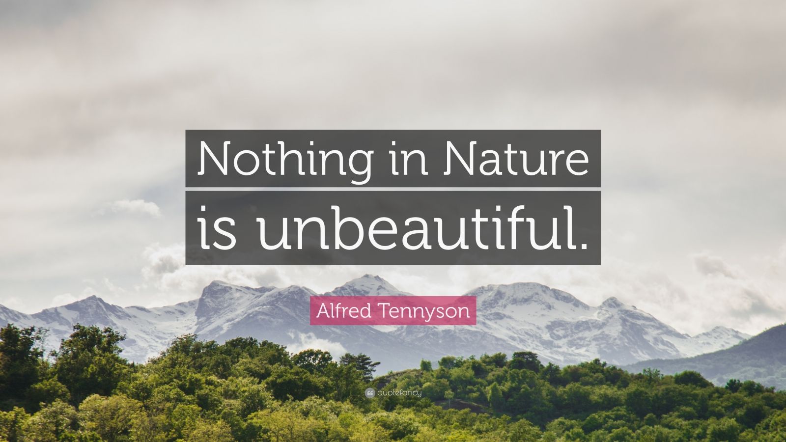 Alfred Tennyson Quote: “Nothing in Nature is unbeautiful.” (10 ...