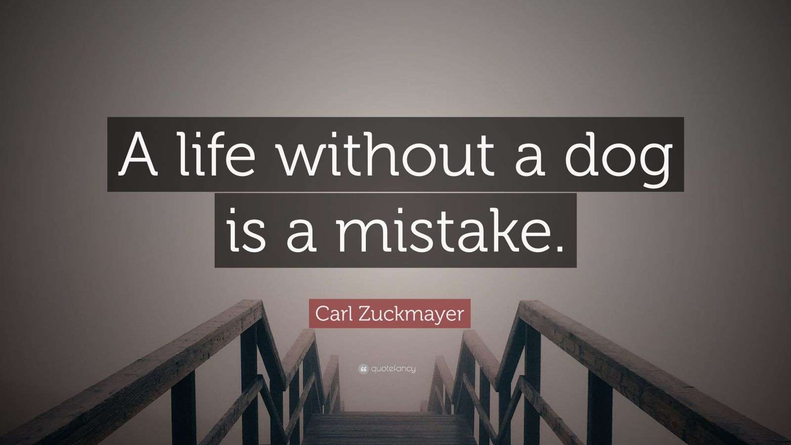 Carl Zuckmayer Quote: “A life without a dog is a mistake.” (7 ...