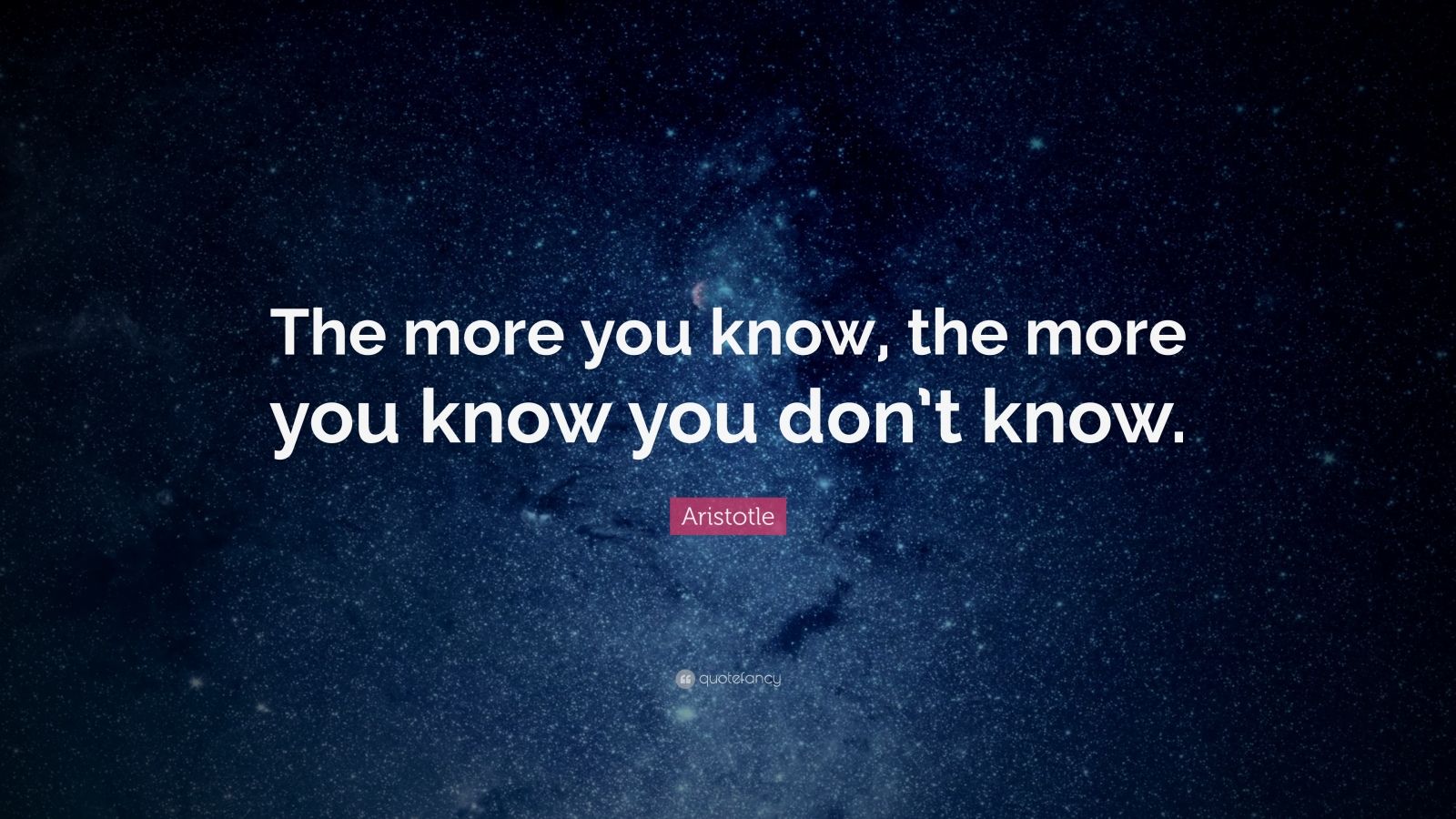 Aristotle Quote: “The more you know, the more you know you don’t know ...