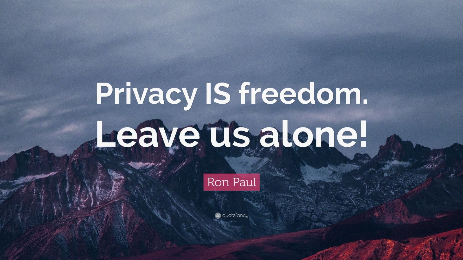 Ron Paul Quote: “Privacy IS freedom. Leave us alone!” (10 wallpapers ...