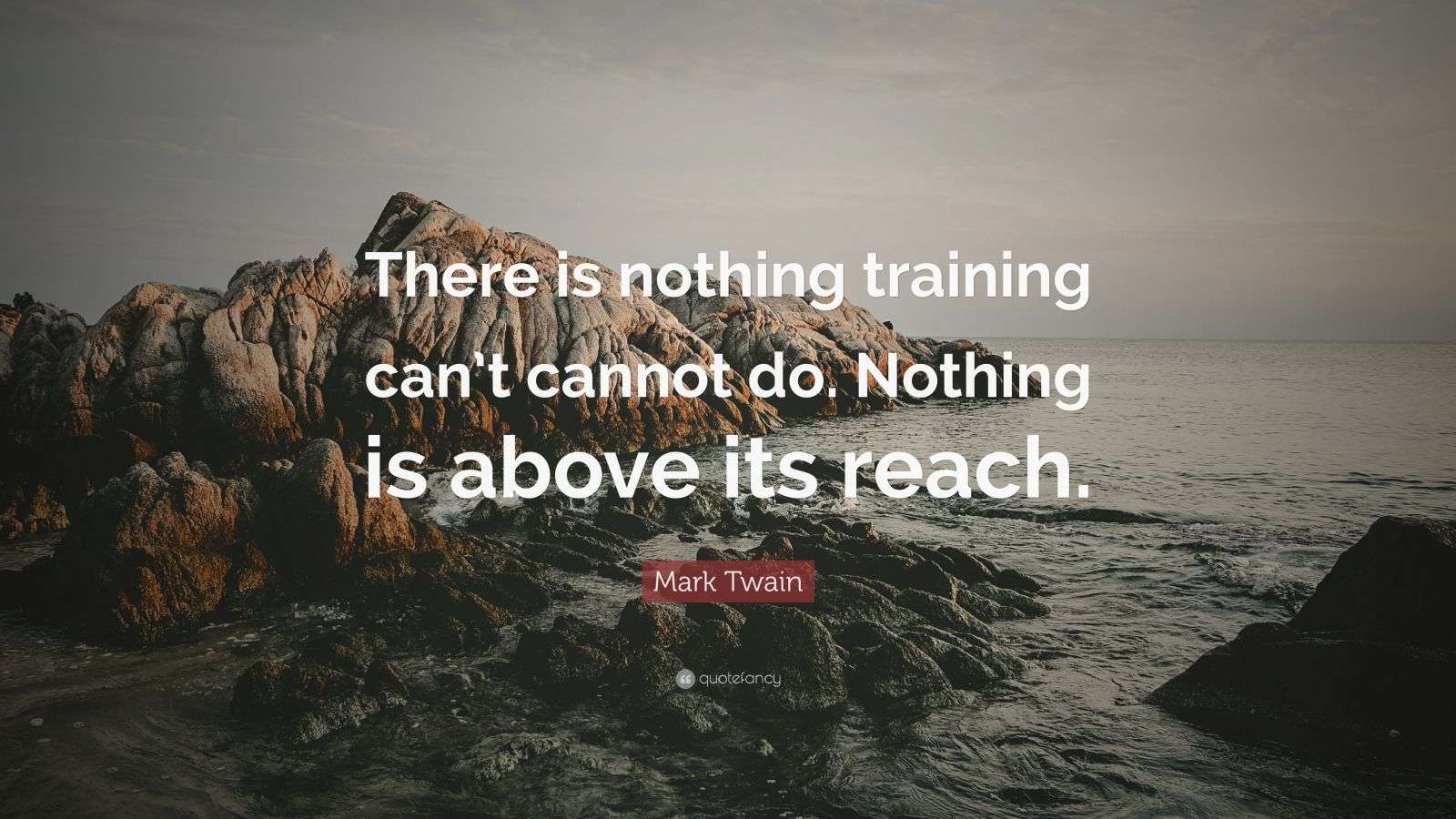 Mark Twain Quote: “There is nothing training can’t cannot do. Nothing ...
