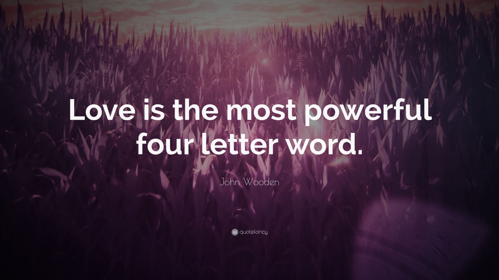 John Wooden Quote: “Love is the most powerful four letter word.” (7 ...
