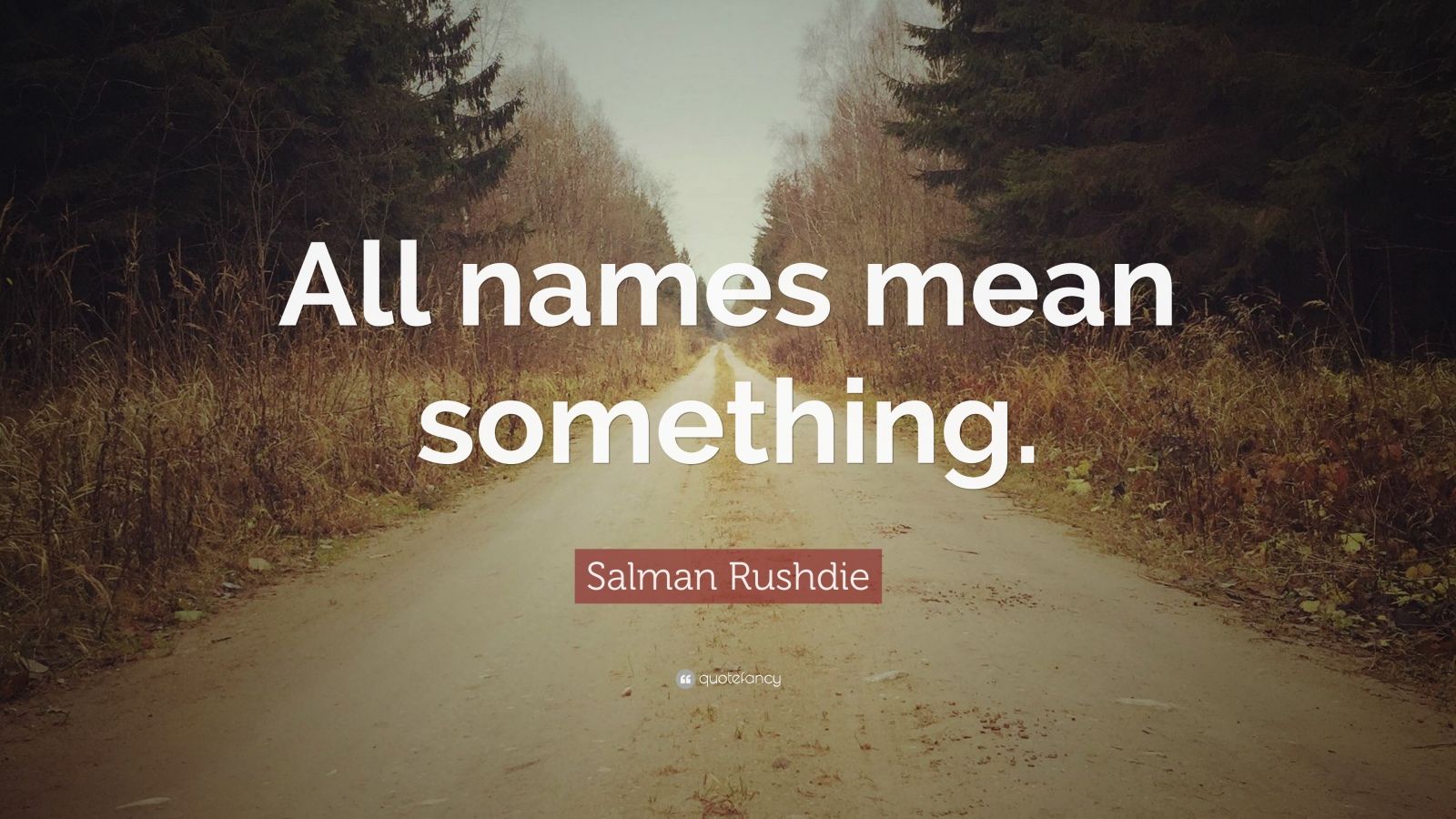 Salman Rushdie Quote: “All names mean something.” (7 wallpapers ...