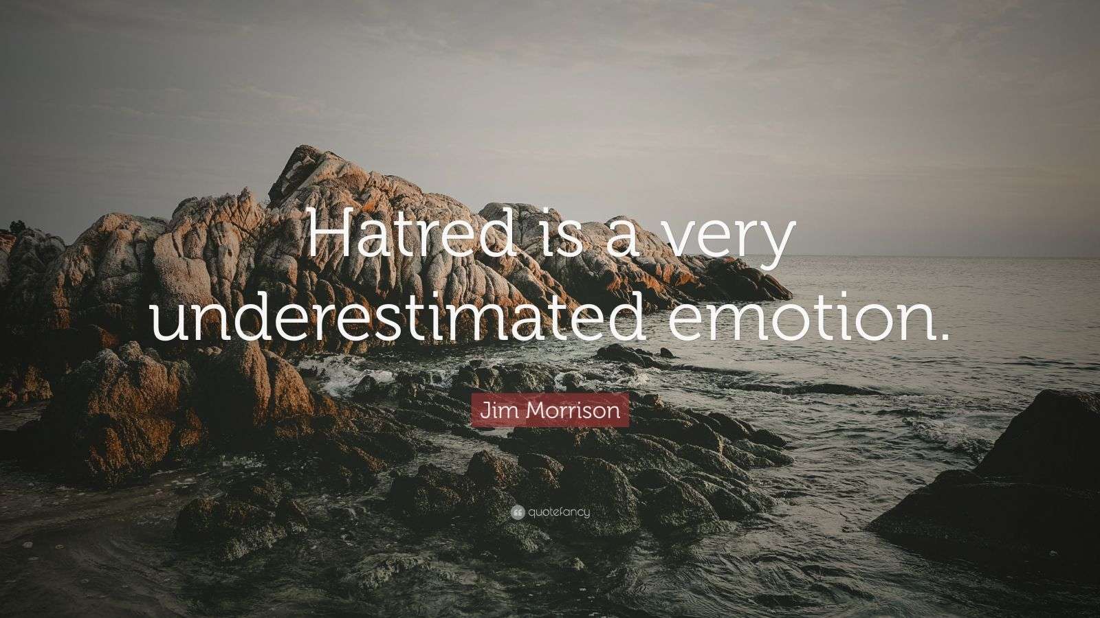 Jim Morrison Quote: “Hatred is a very underestimated emotion.” (10 ...