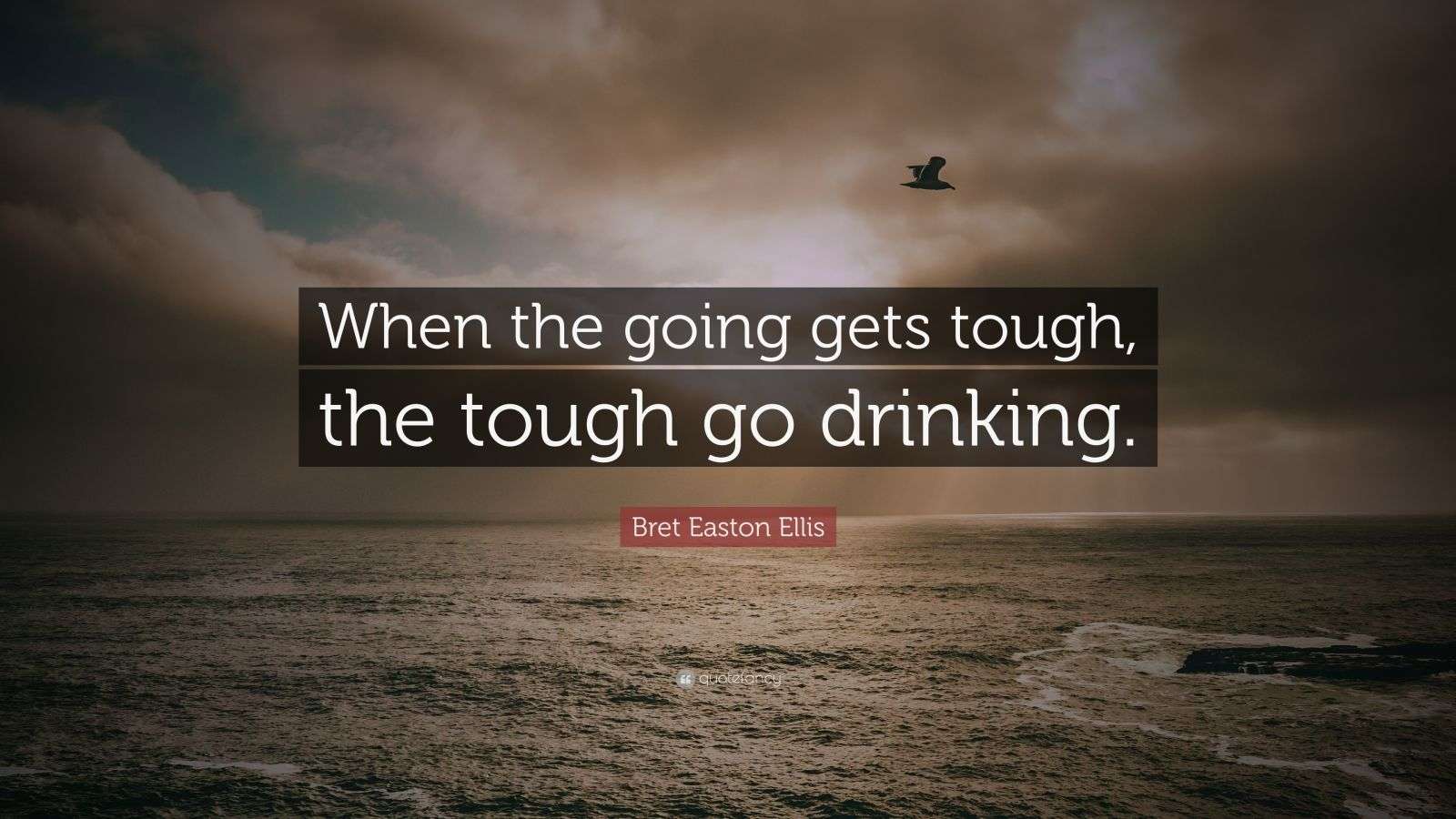 Bret Easton Ellis Quote: “When the going gets tough, the tough go ...