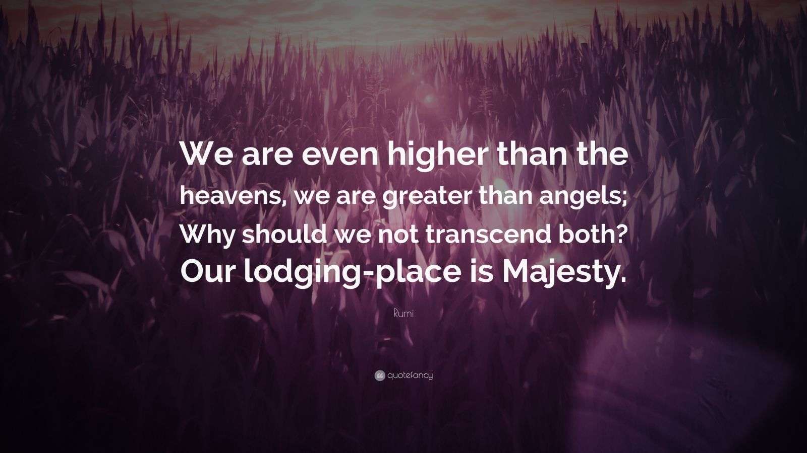 Rumi Quote: “We are even higher than the heavens, we are greater than ...