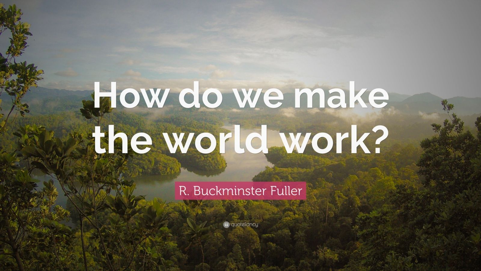 R. Buckminster Fuller Quote: “How do we make the world work?” (10 ...