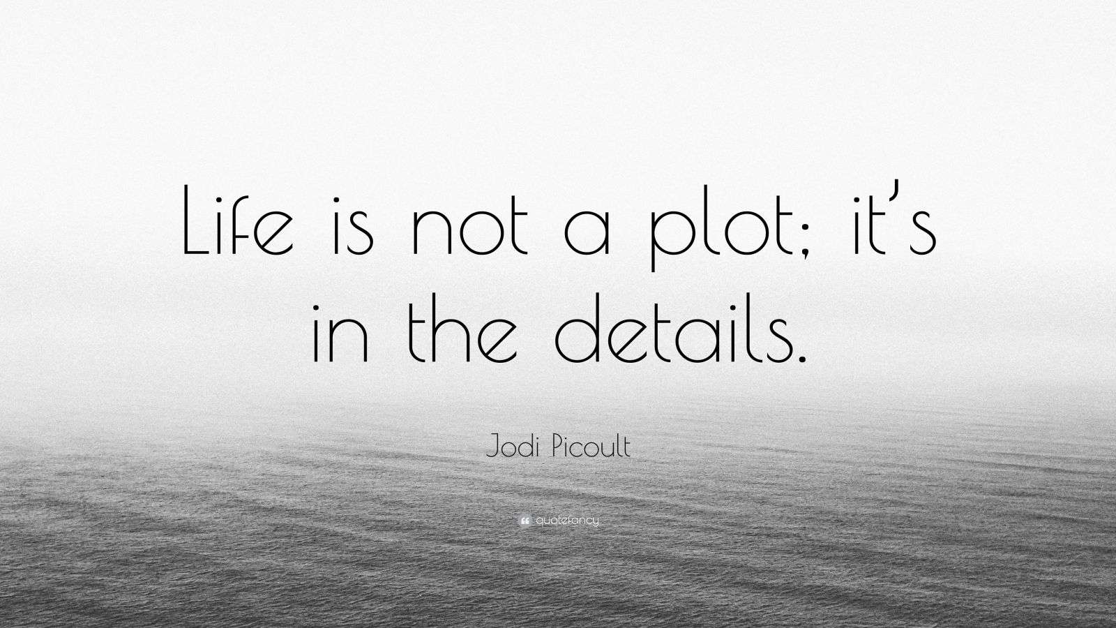 Jodi Picoult Quote: “Life is not a plot; it’s in the details.” (7 ...