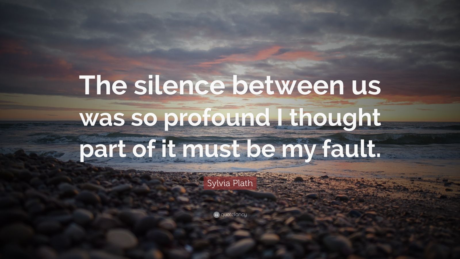 Sylvia Plath Quote: “The silence between us was so profound I thought ...