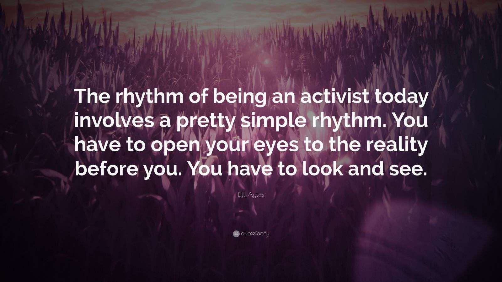 Bill Ayers Quote: “The rhythm of being an activist today involves a ...