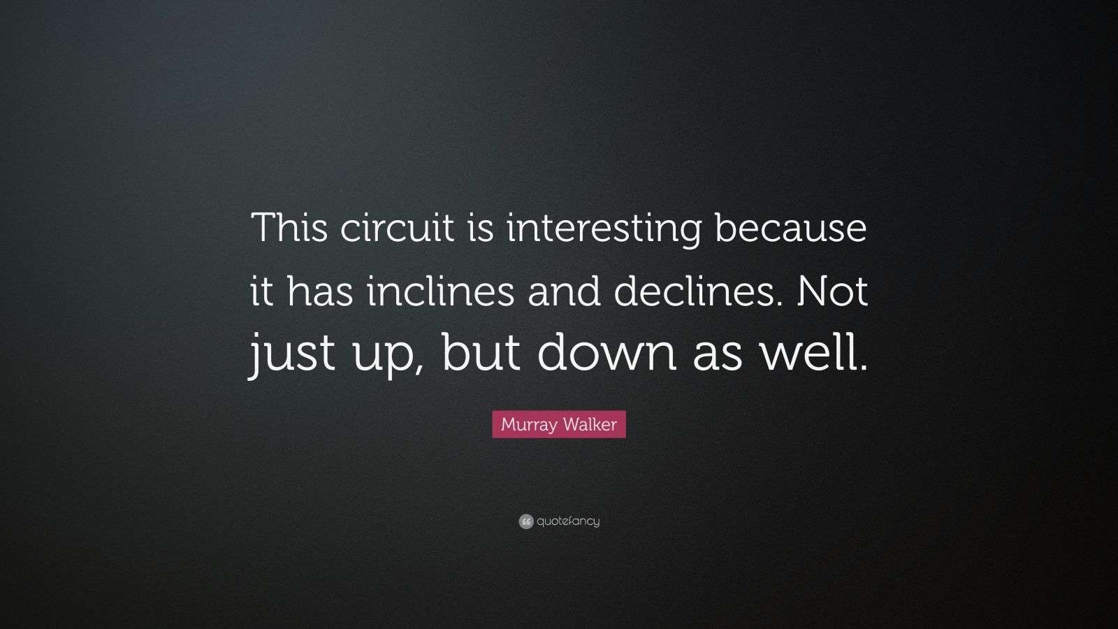 Murray Walker Quote: “This circuit is interesting because it has ...