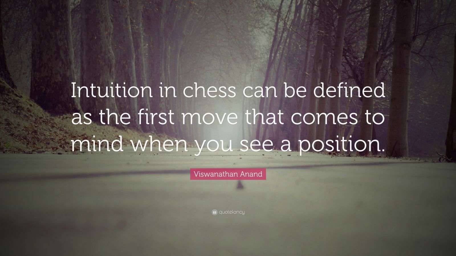 Viswanathan Anand Quote: “Intuition in chess can be defined as the ...