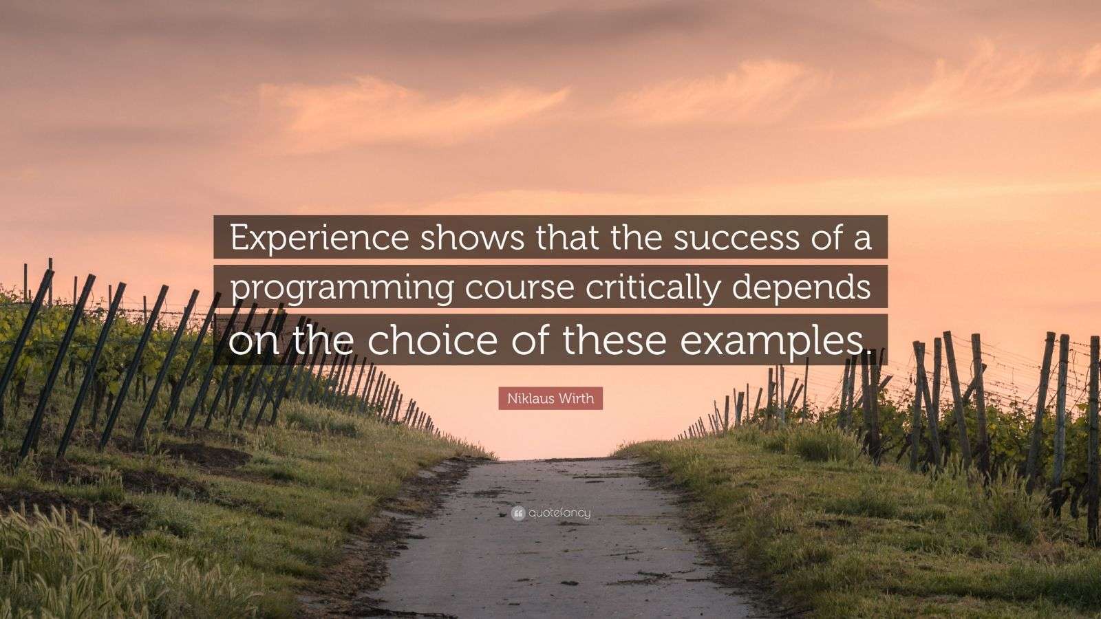 Niklaus Wirth Quote: “Experience shows that the success of a ...