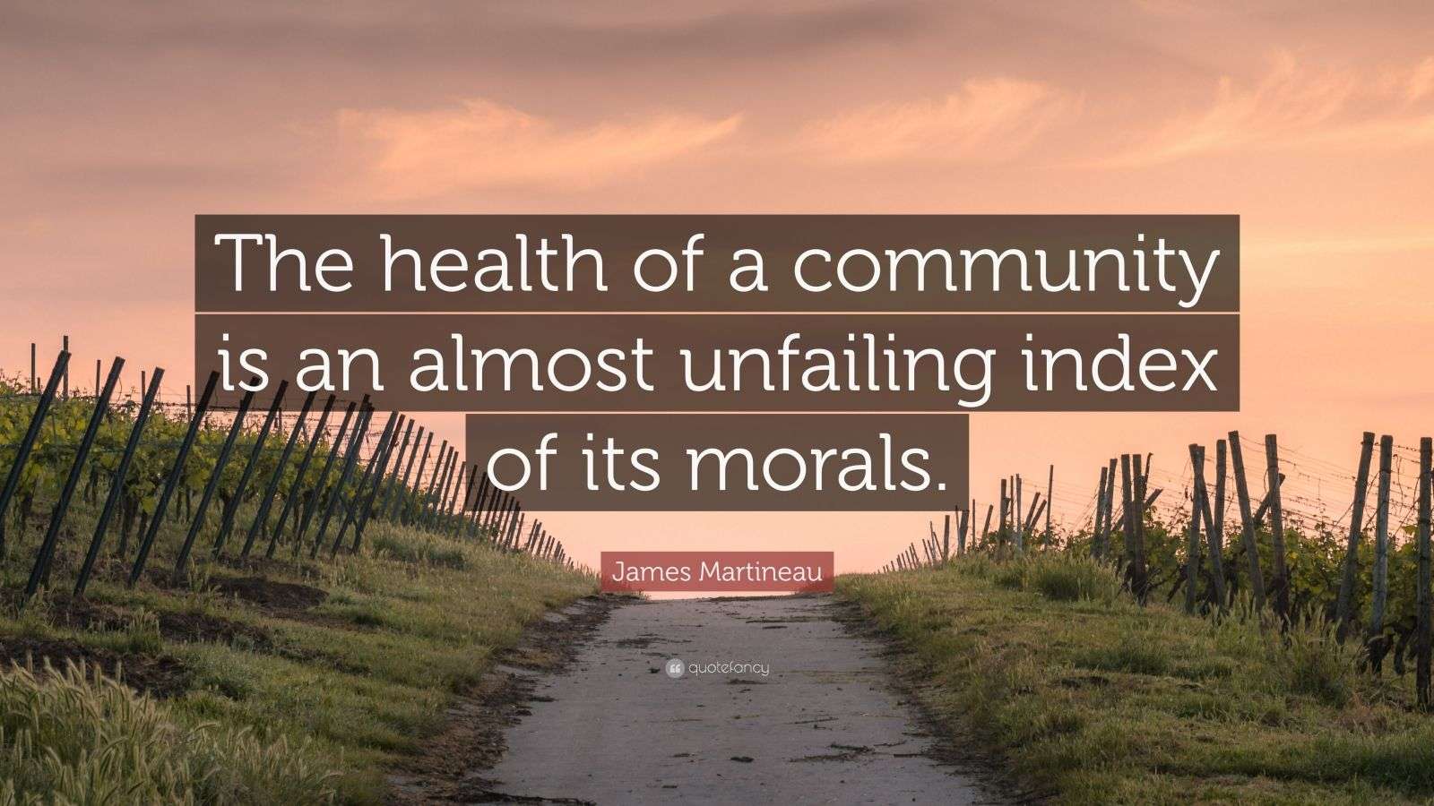 James Martineau Quote: “The health of a community is an almost ...