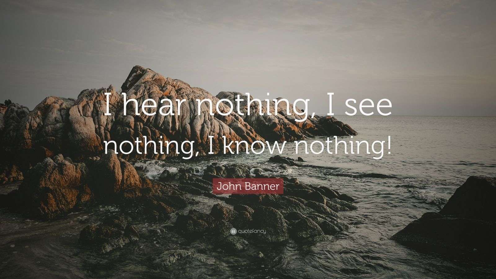 John Banner Quote: “I hear nothing, I see nothing, I know nothing!” (7 ...