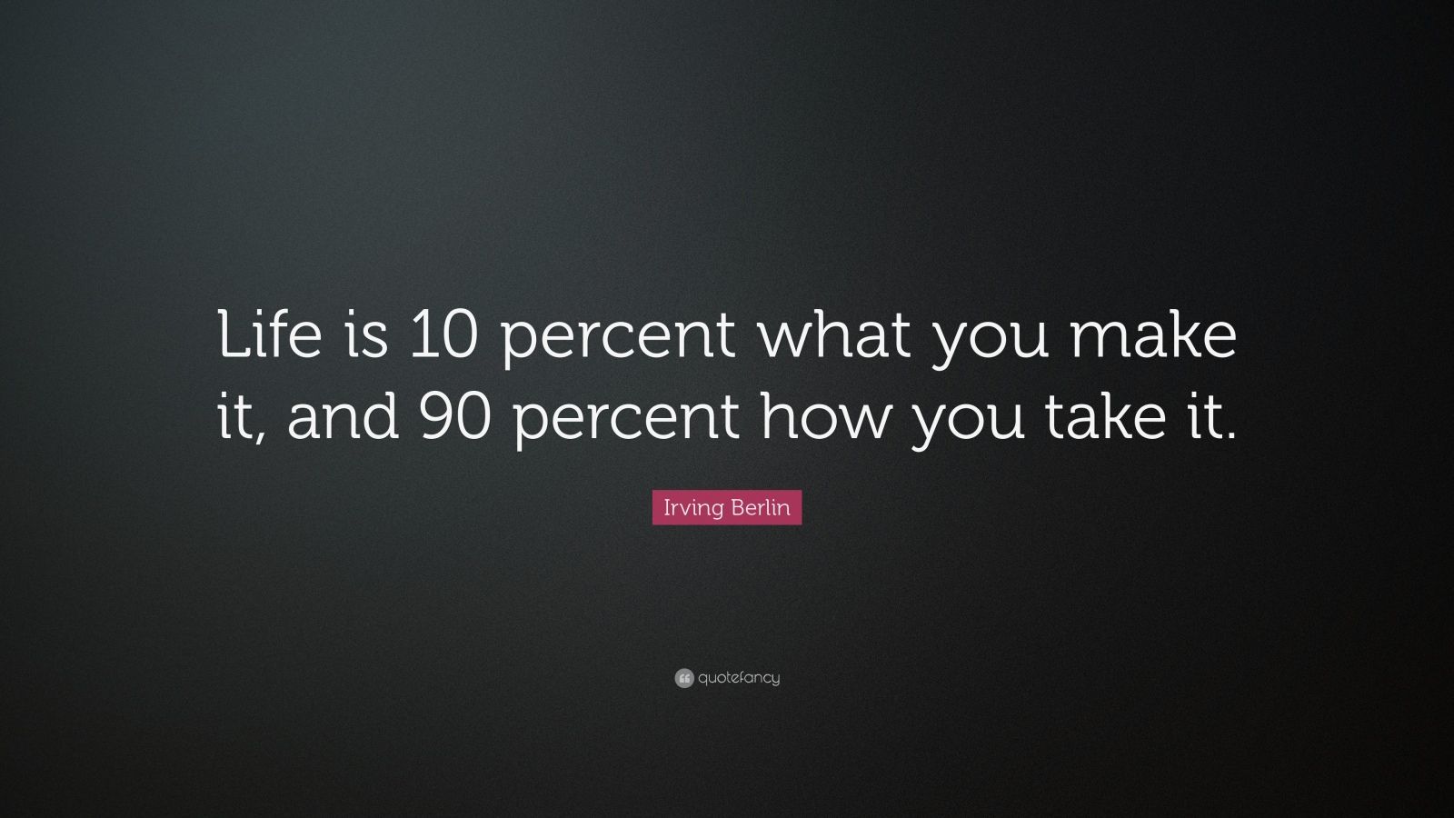 Irving Berlin Quote: “Life is 10 percent what you make it, and 90 ...