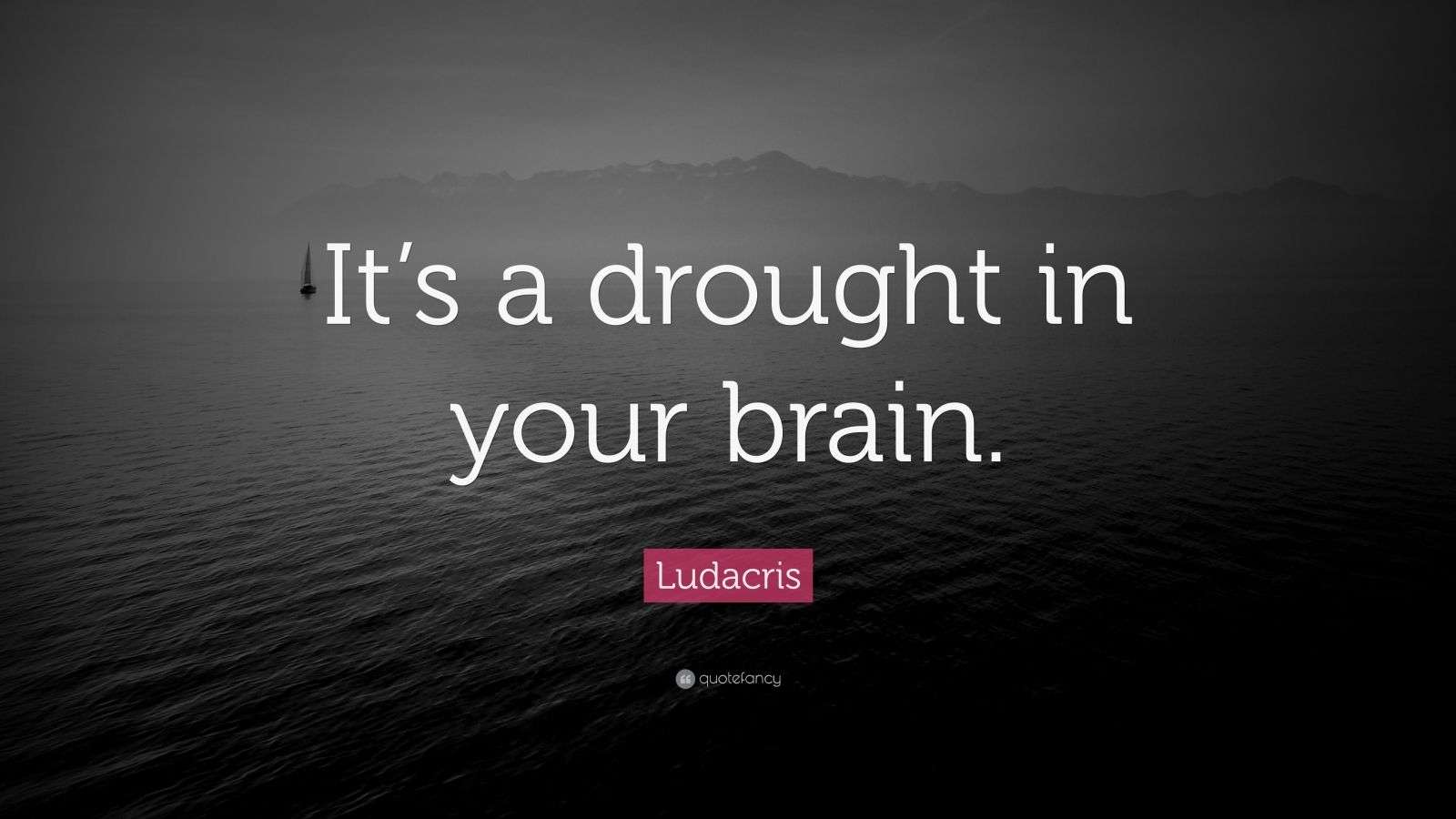 Ludacris Quote: “It’s a drought in your brain.” (7 wallpapers) - Quotefancy