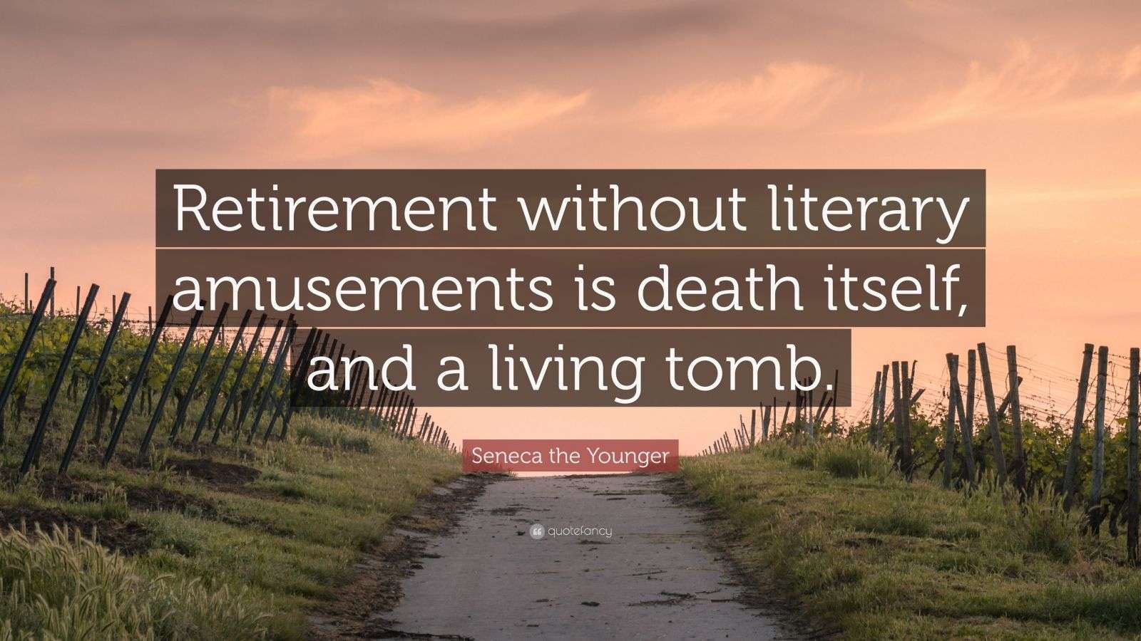 Seneca the Younger Quote: “Retirement without literary amusements is ...