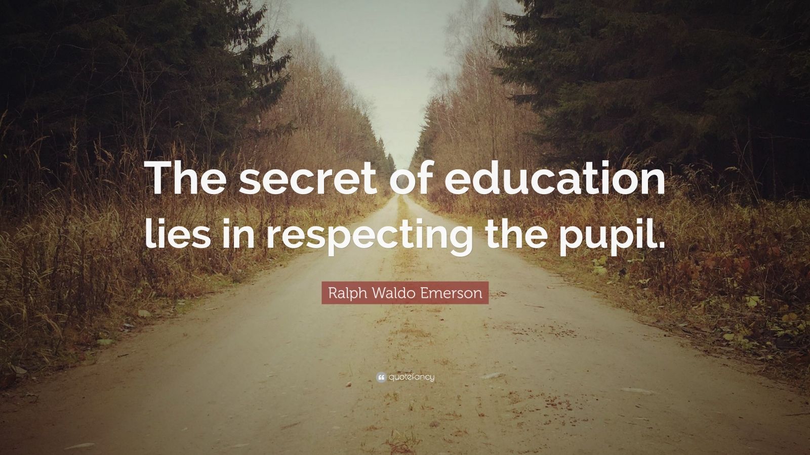 Ralph Waldo Emerson Quote: “The secret of education lies in respecting ...